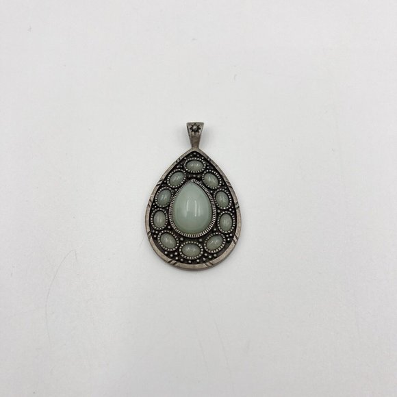 Unbranded | Jewelry | Light Blue Seafoam Green Teardrop Shaped Pendant ...